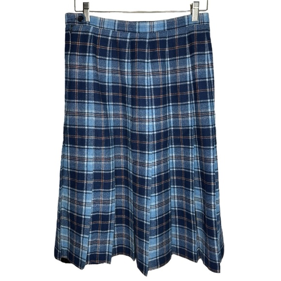 Pendleton | Skirts | Pendleton Womens Wool Plaid Pleated Midi Skirt ...